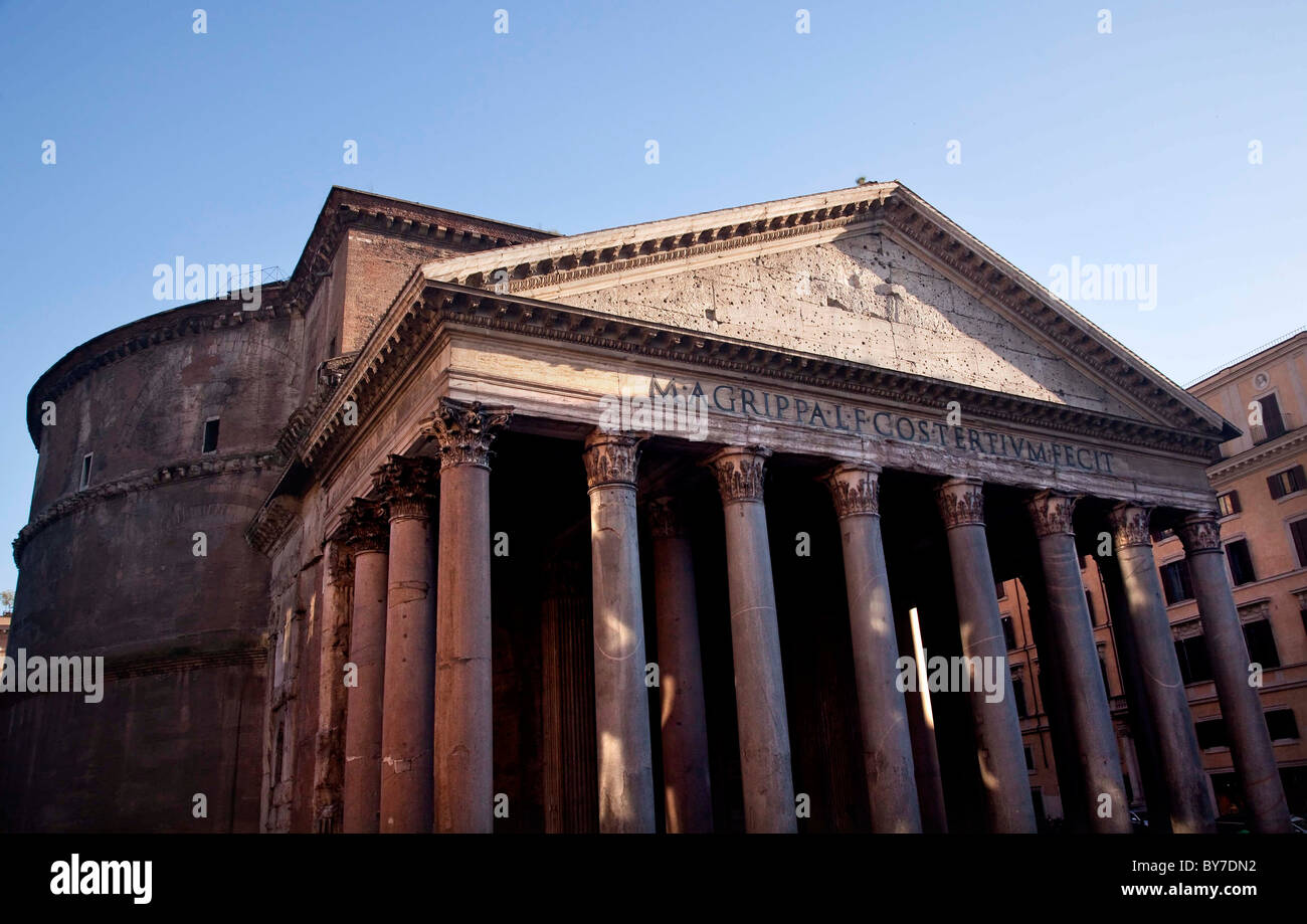 Ancient Pantheon Outside, Rome Italy Stock Photo - Alamy