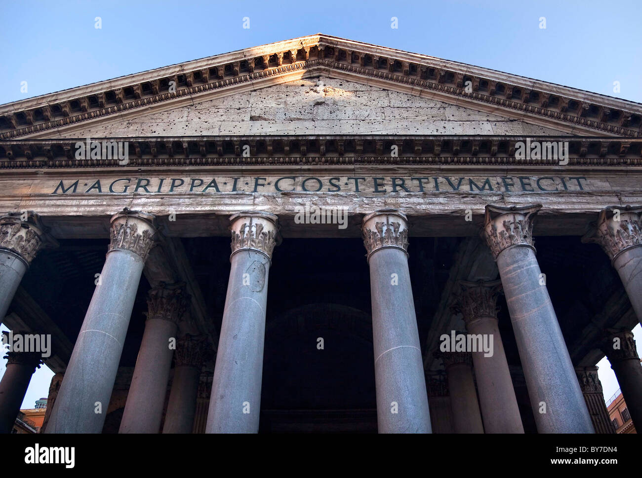 Pantheon Front Columns Rome Italy Stock Photo - Alamy