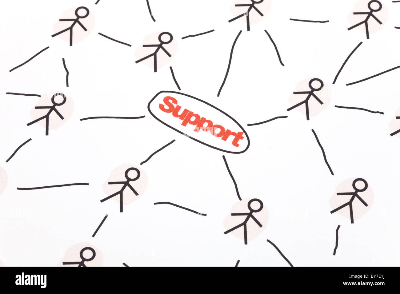 People Sketching Network, concept of Personal Relation Stock Photo - Alamy