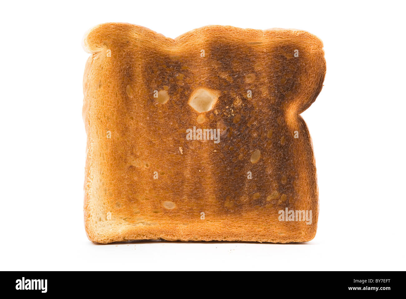 a toasted bread Slice with white background Stock Photo - Alamy