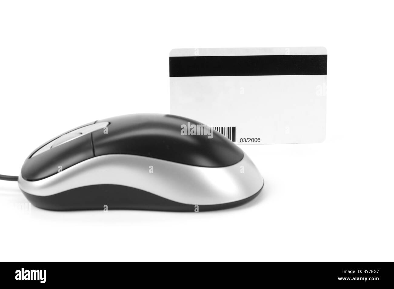 Plastic Digital Data Card and computer mouse close up Stock Photo - Alamy