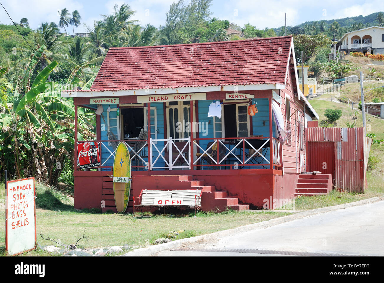 Surf shack in Bathsheba, Barbados, West Indies, Caribbean Stock Photo ...