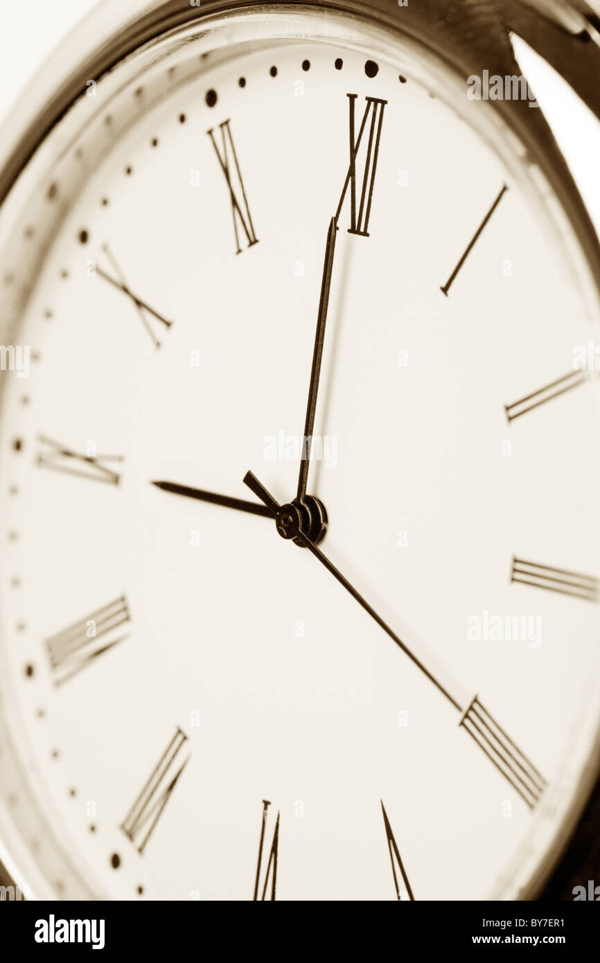 Clock face close up shot Stock Photo - Alamy