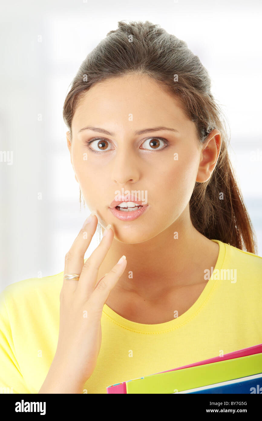 Women shocked book hi-res stock photography and images - Alamy