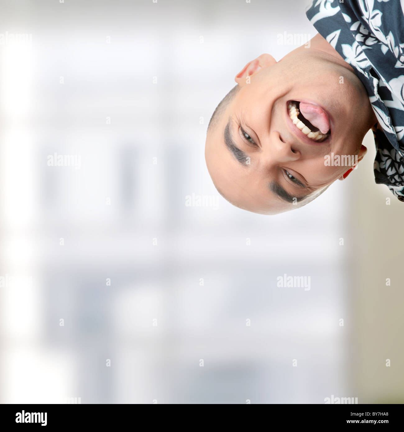 Man with happy facial expression Stock Photo - Alamy