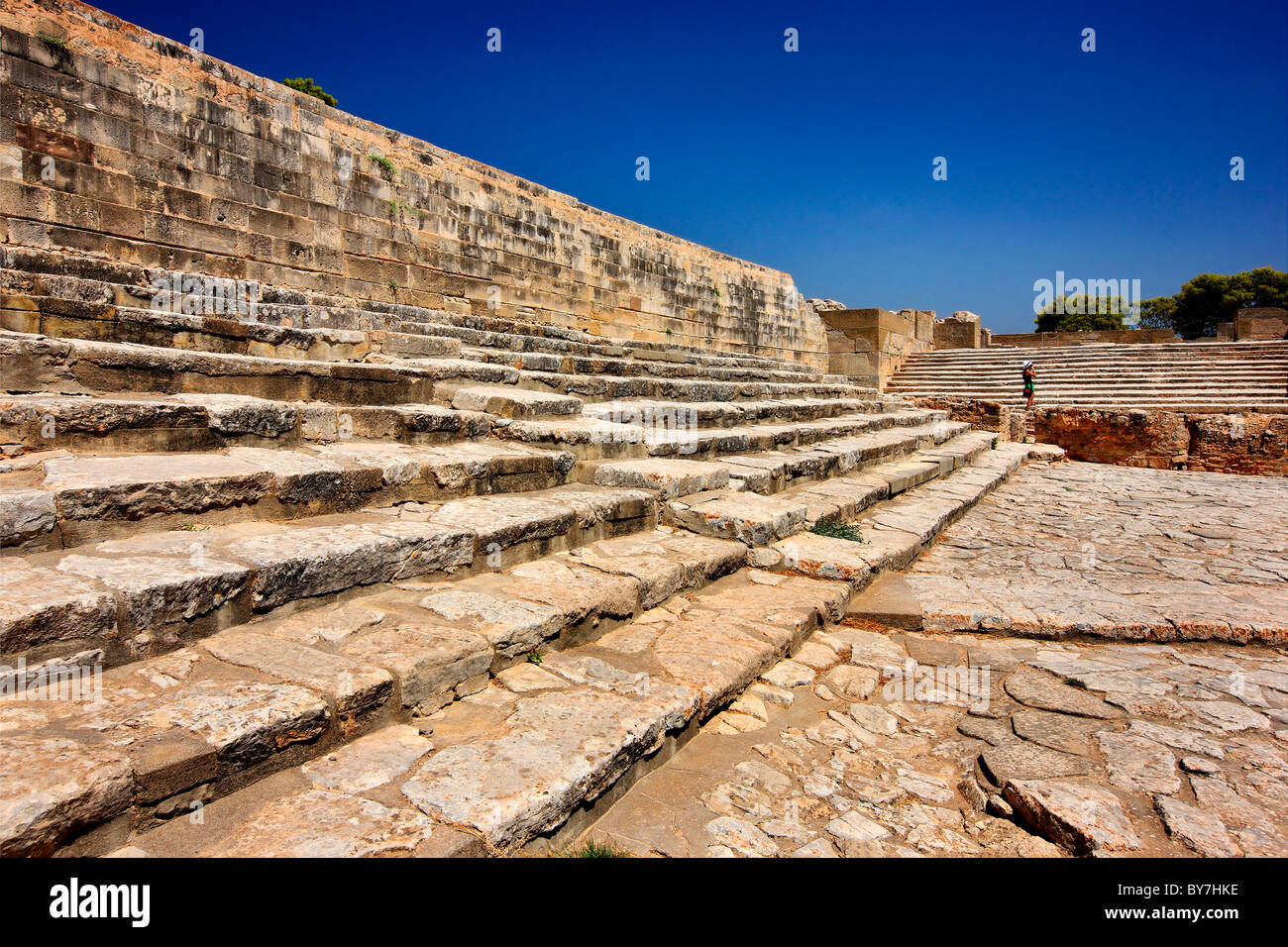 The Royal Entrance of the Minoan palace in Festos (or "Phaistos") in ...