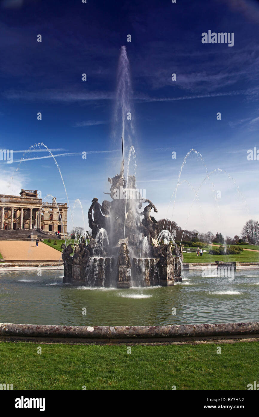 The Perseus and Andromeda fountain in the grounds of Witley Court ruins ...