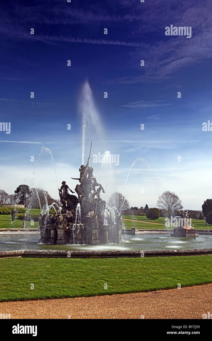 The Perseus and Andromeda fountain in the grounds of Witley Court ruins ...