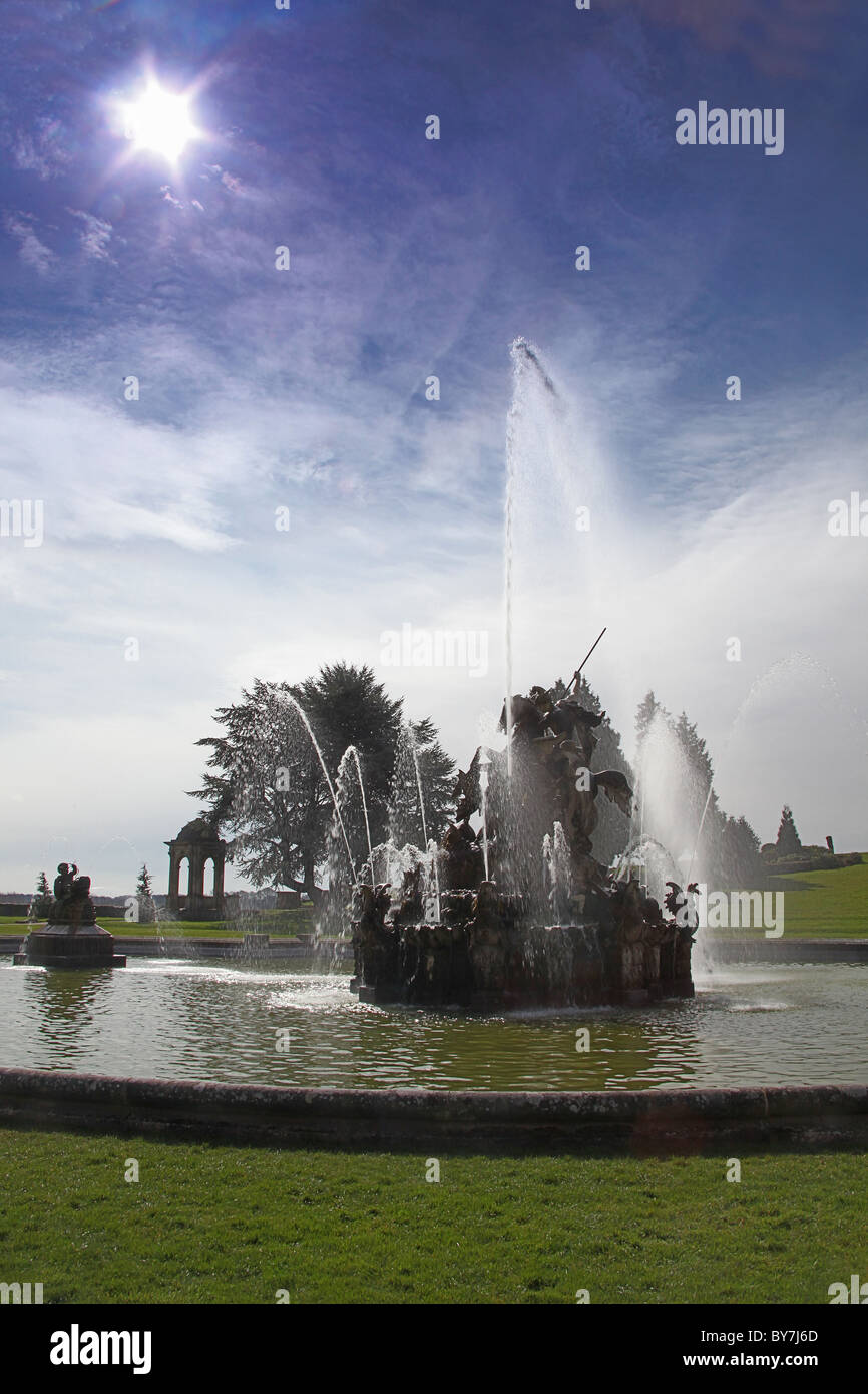 The Perseus and Andromeda fountain in the grounds of Witley Court ruins ...