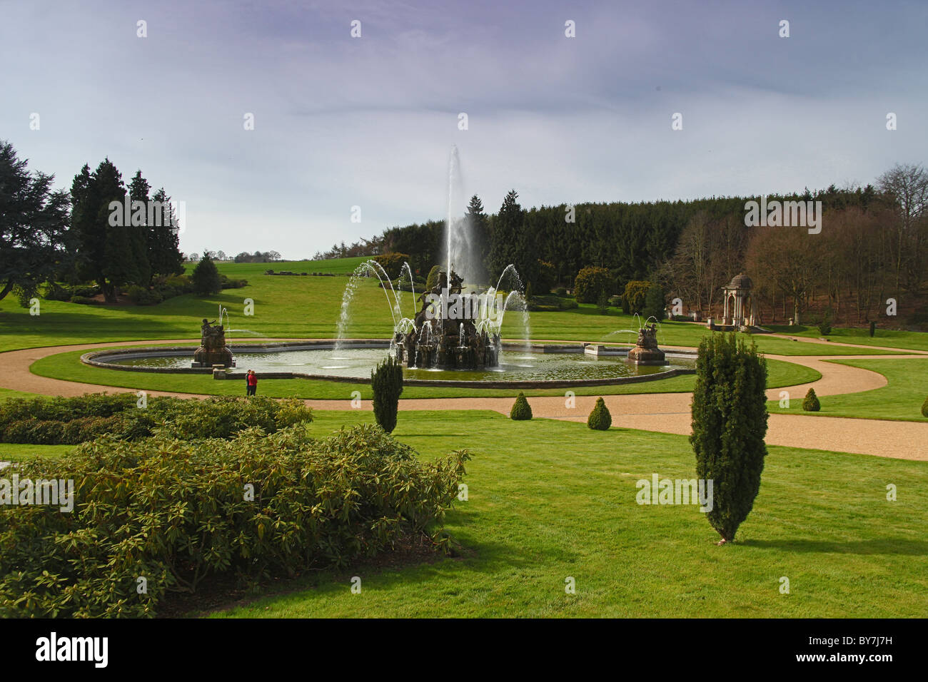 The Perseus and Andromeda fountain in the grounds of Witley Court ruins ...