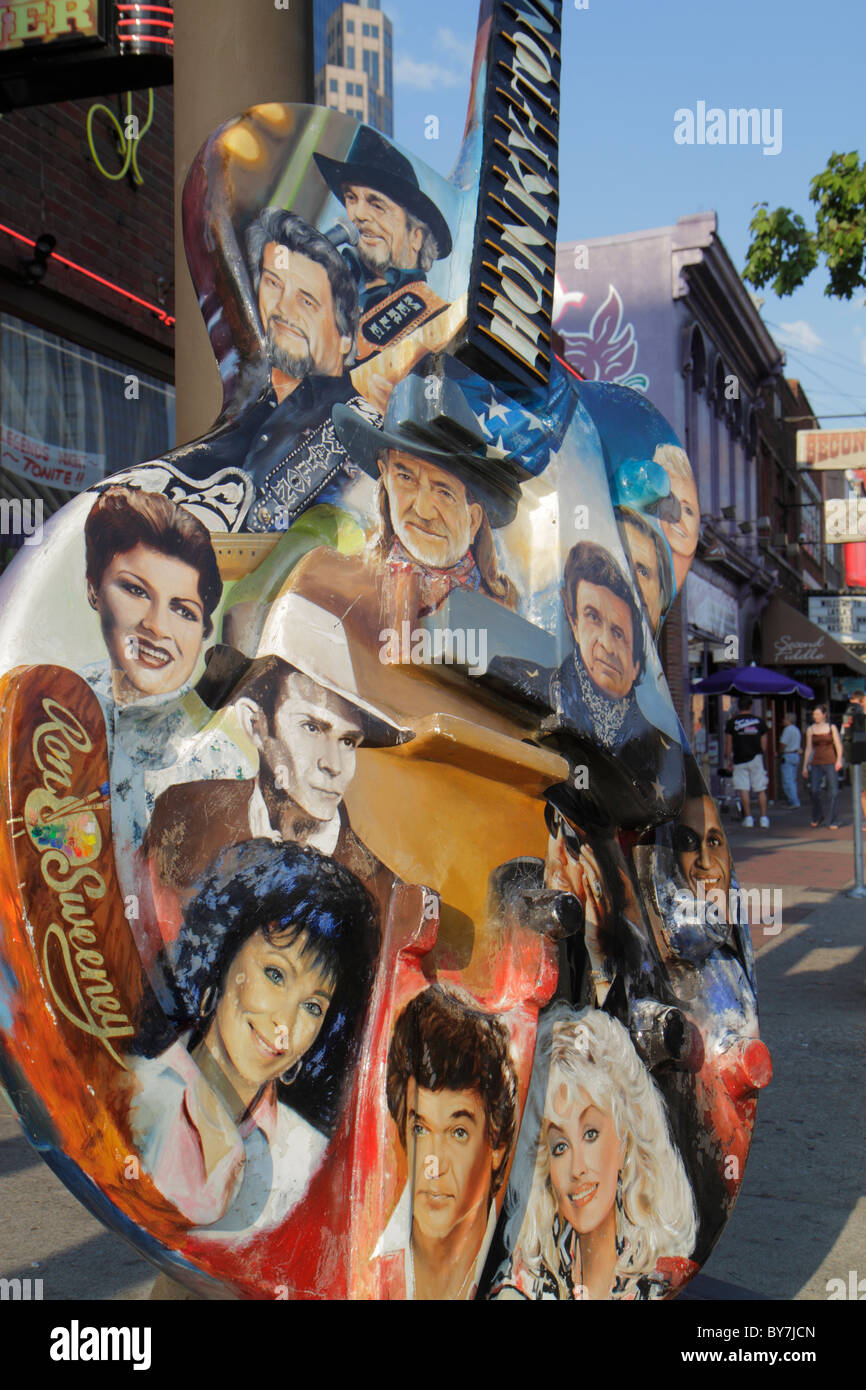 Nashville Tennessee,Music City USA,downtown,Lower Broadway,strip,neon ...