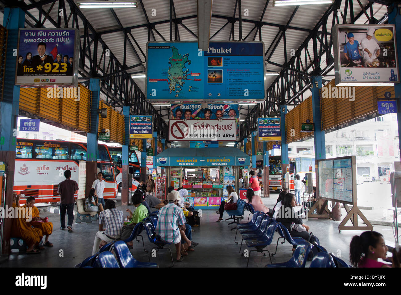 Long Distance Bus Terminal Phuket Town Phuket Thailand Stock Photo - Alamy