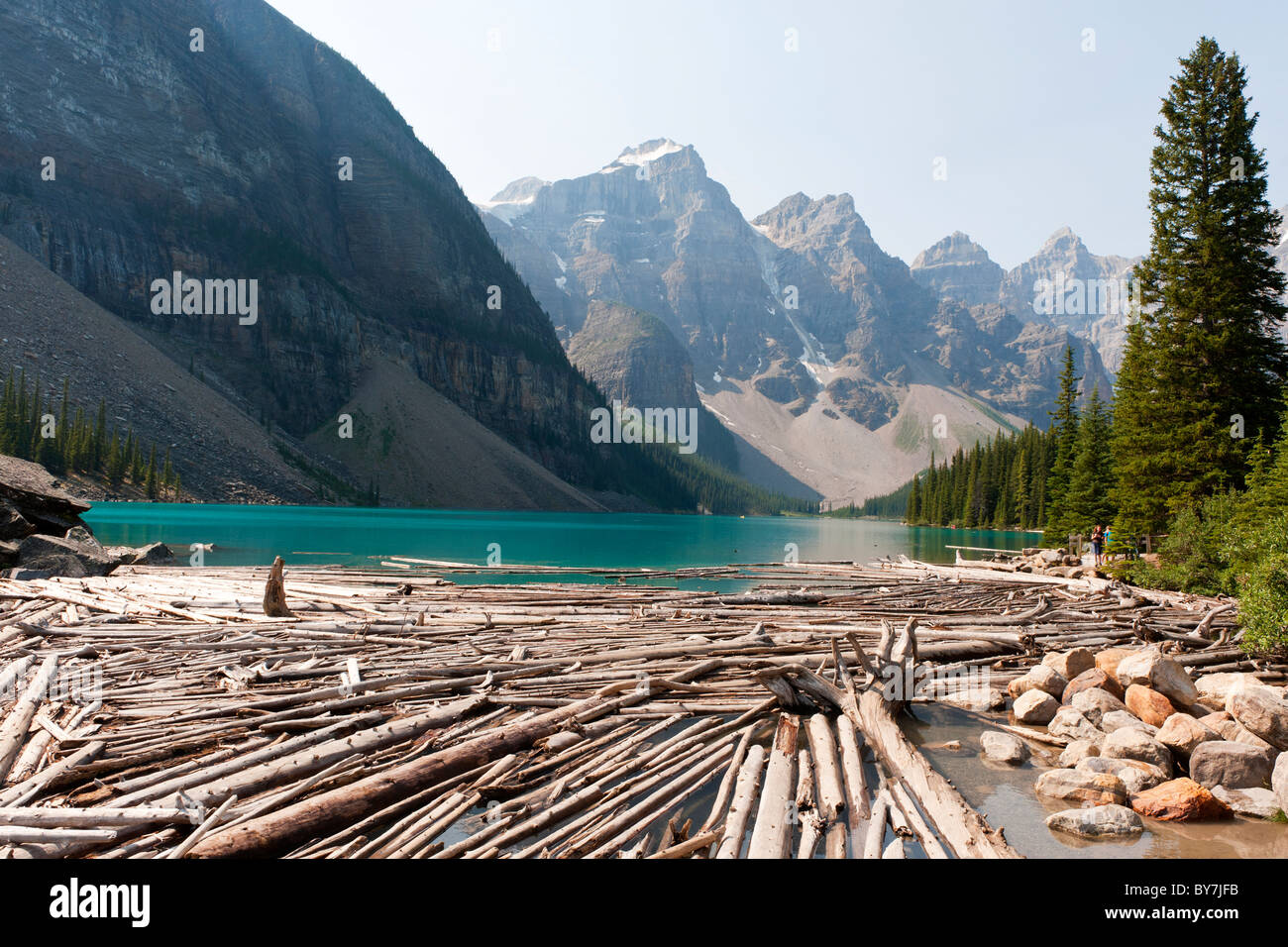Moraine Lake, near Lake Louise, in Banff National Park in the Rocky Mountains, Alberta, Canada ...