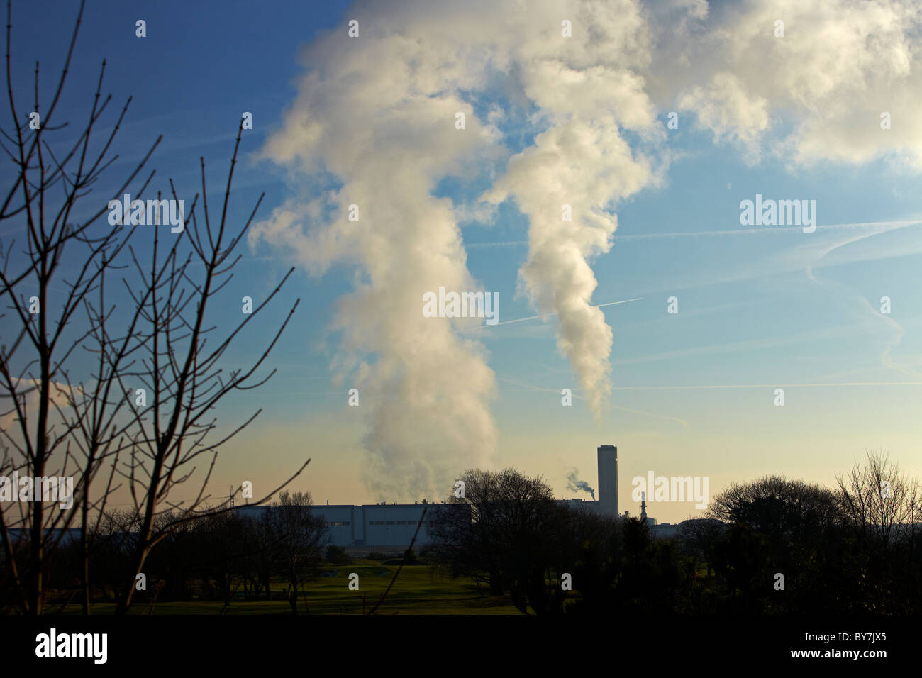 Pollution from BP Chemical Works, Port Talbot, South Wales, UK Stock ...