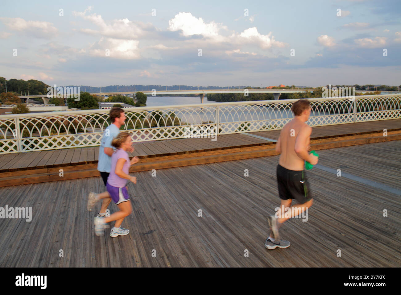 Chattanooga Tennessee,Tennessee River water,Walnut Street Bridge,built ...