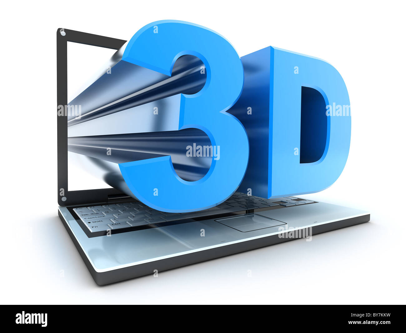 Symbol "laptop 3d" (done in 3d, isolated Stock Photo - Alamy