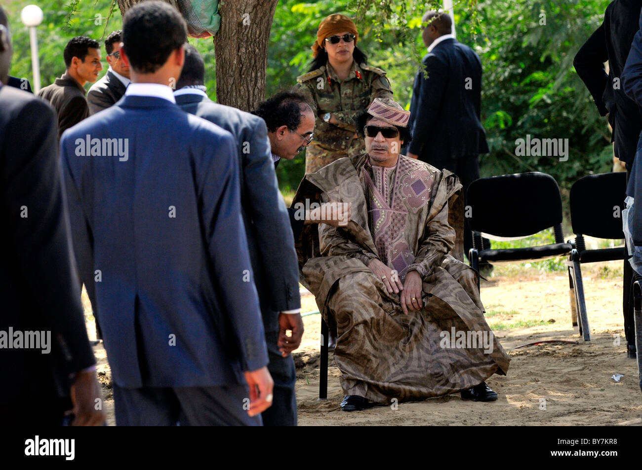 Mouammar Kadhafi Président of Libya (2010/10/31 Stock Photo - Alamy