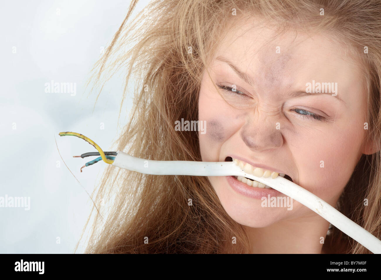 Electric shock hair hi-res stock photography and images - Alamy