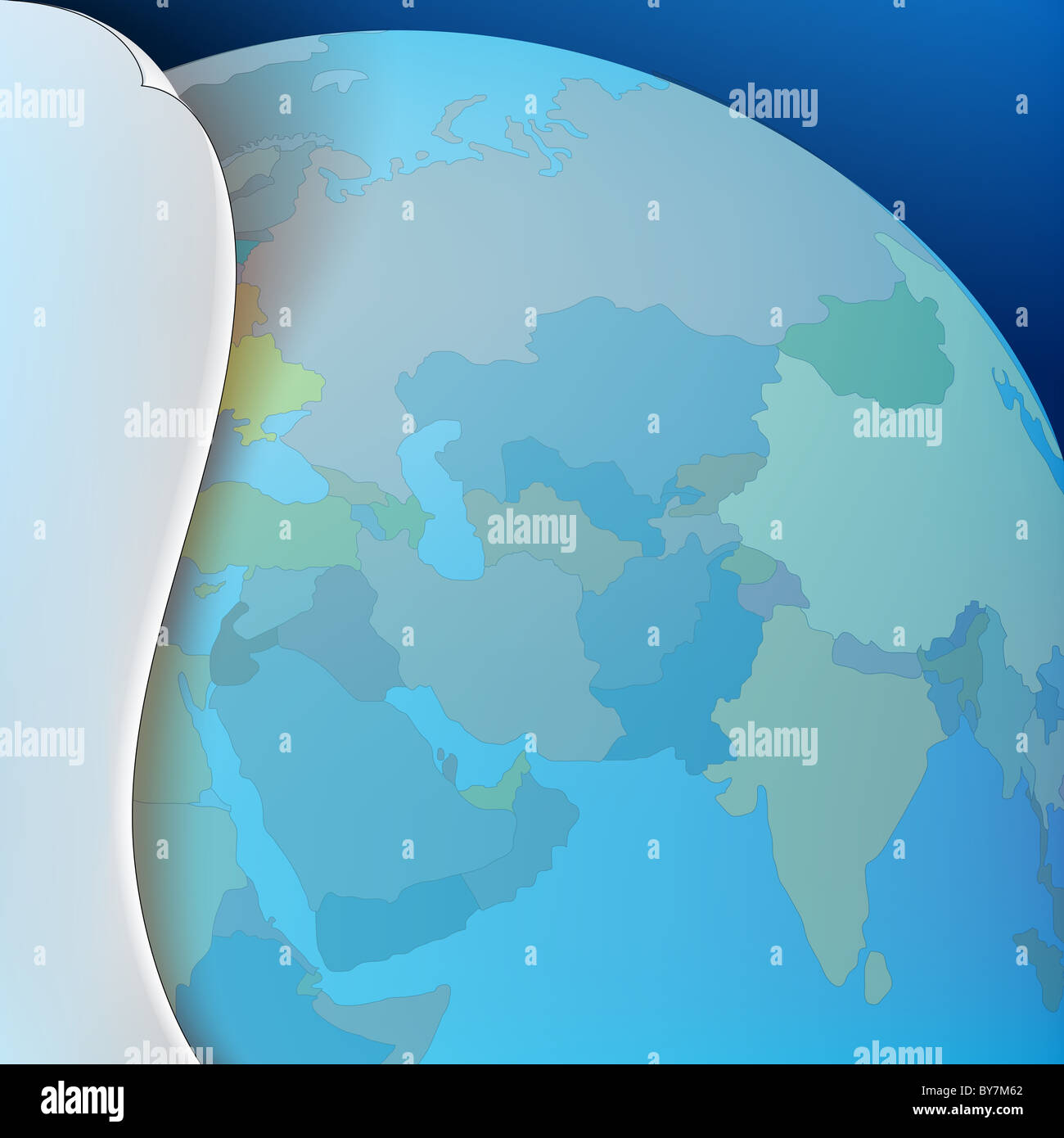 Abstract background with globe and asia map Stock Photo - Alamy