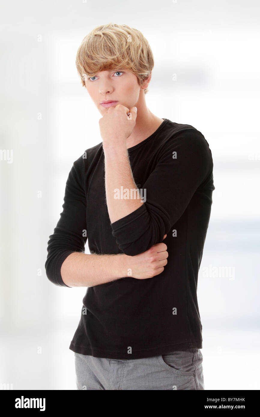 Man thinking about a problem Stock Photo - Alamy