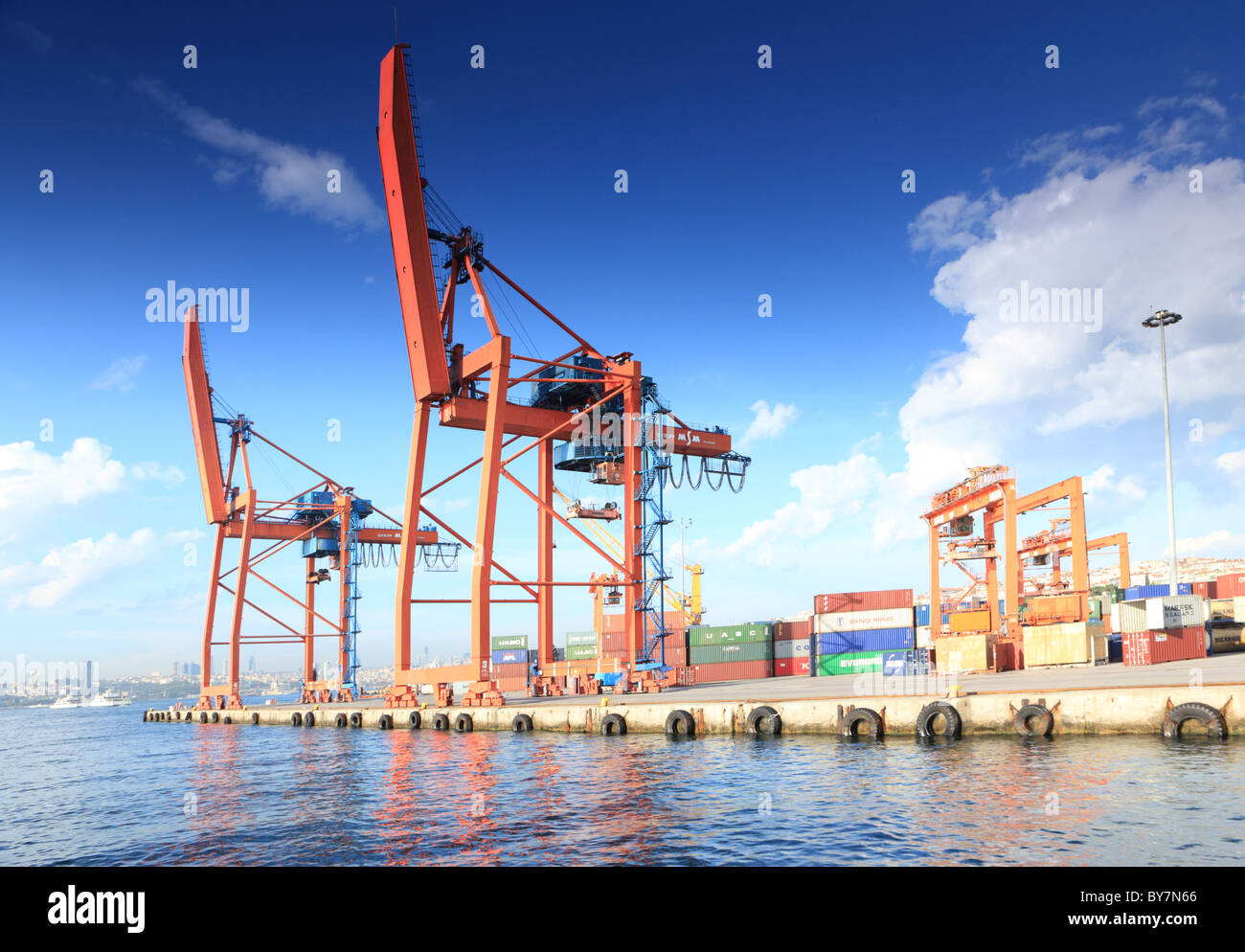 Cargo port in Istanbul, Turkey Stock Photo - Alamy
