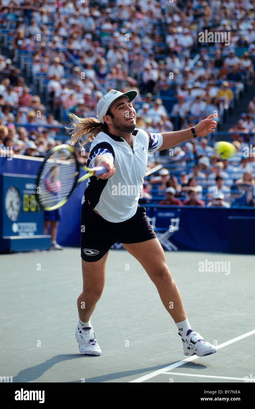 Andre Agassi (USA) at the 1993 US Open Stock Photo - Alamy