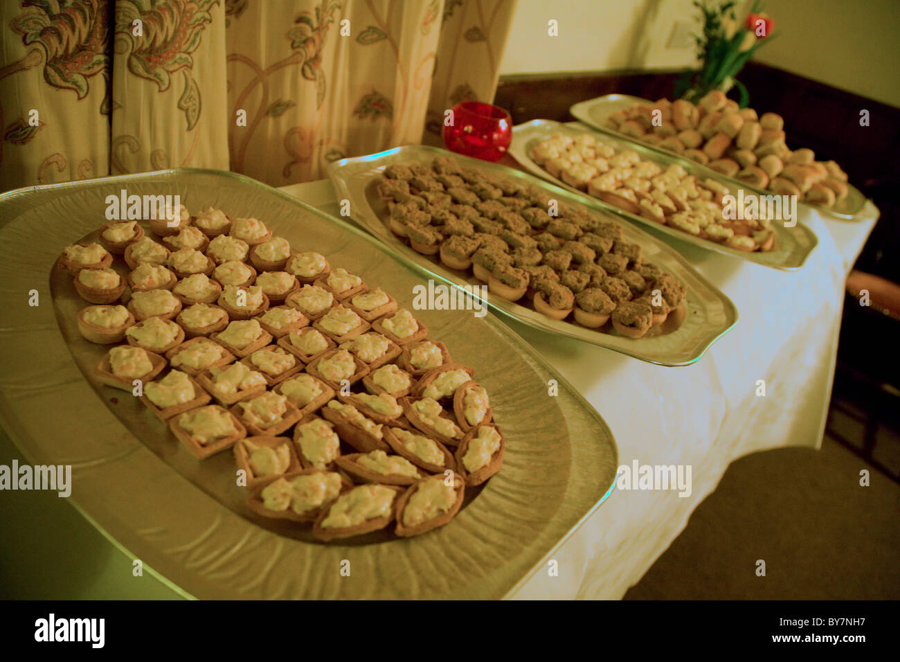 Food buffet on table in pub Stock Photo - Alamy