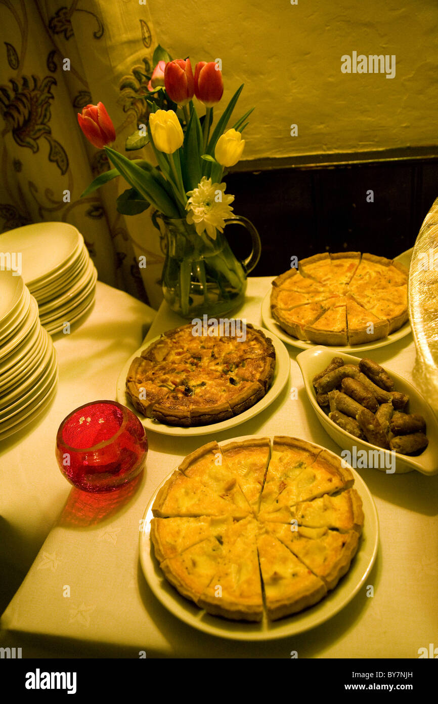 Food buffet on table in pub Stock Photo - Alamy