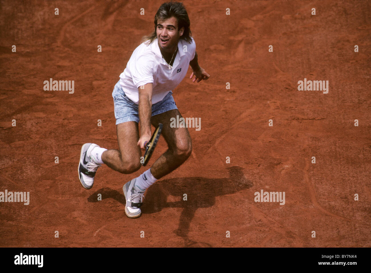 Andre Agassi (USA) at the 1988 French Open Stock Photo - Alamy