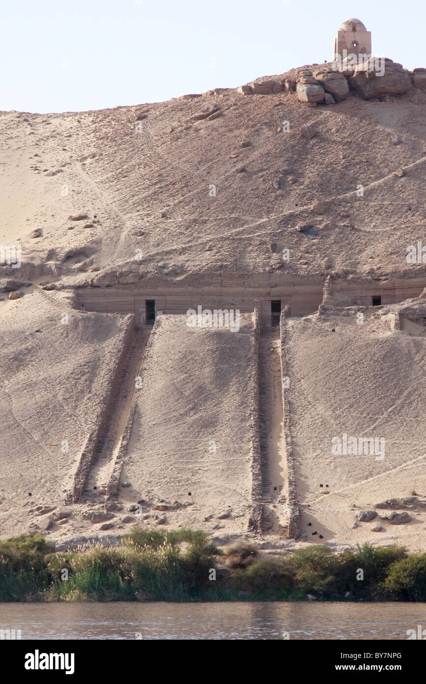 The tombs of the Nobles on the Nile, Aswan, Egypt Stock Photo - Alamy