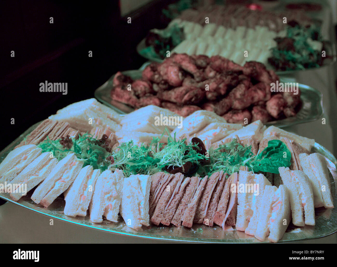 Food buffet on table in pub Stock Photo - Alamy
