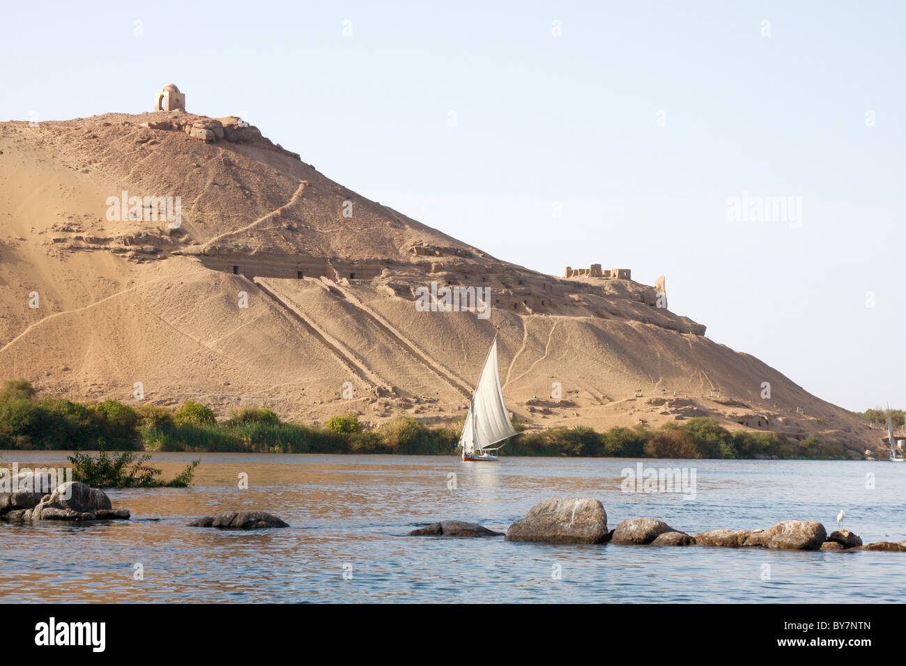 The tombs of the Nobles on the Nile, Aswan, Egypt Stock Photo - Alamy