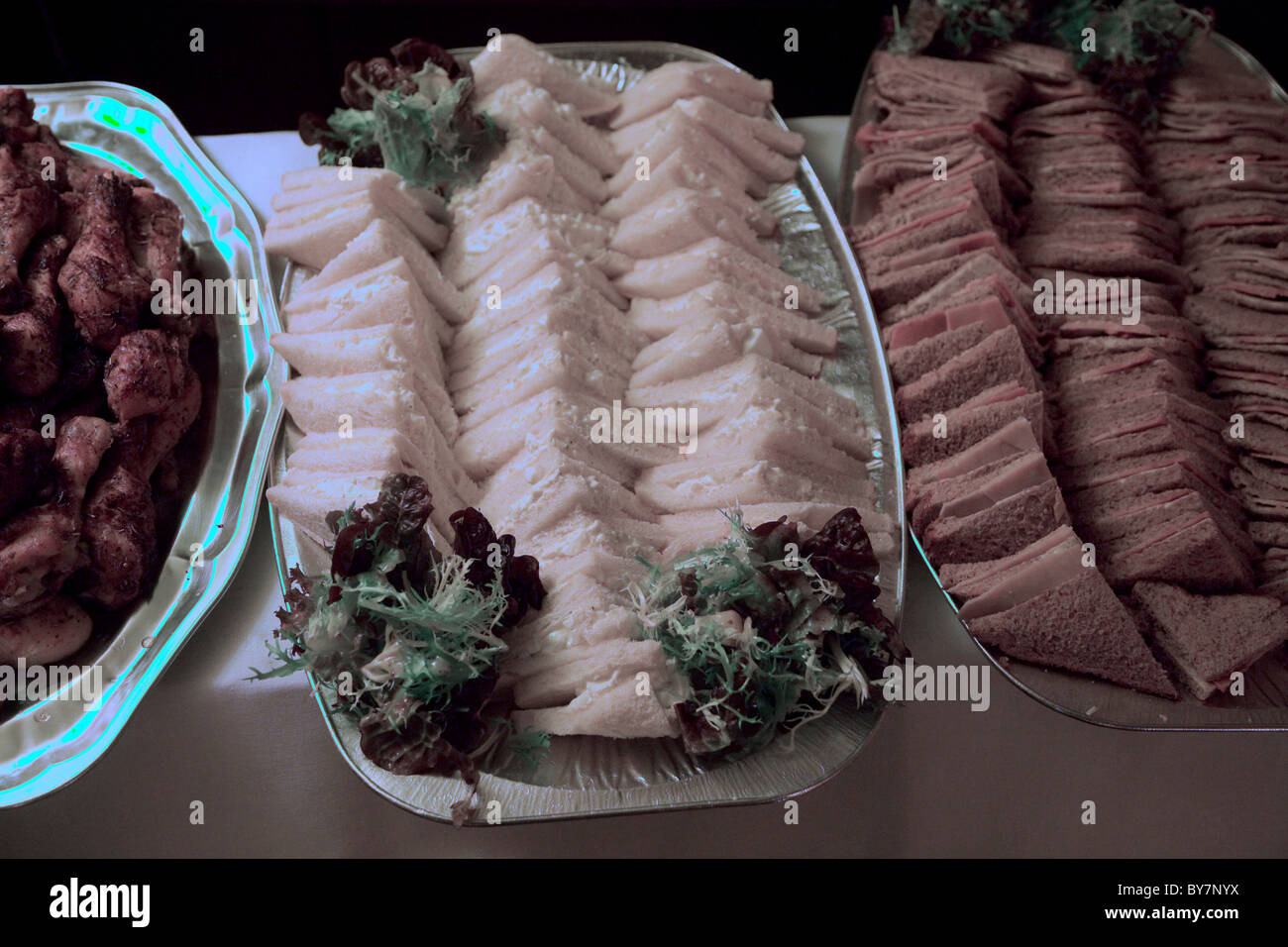 Food buffet on table in pub Stock Photo - Alamy