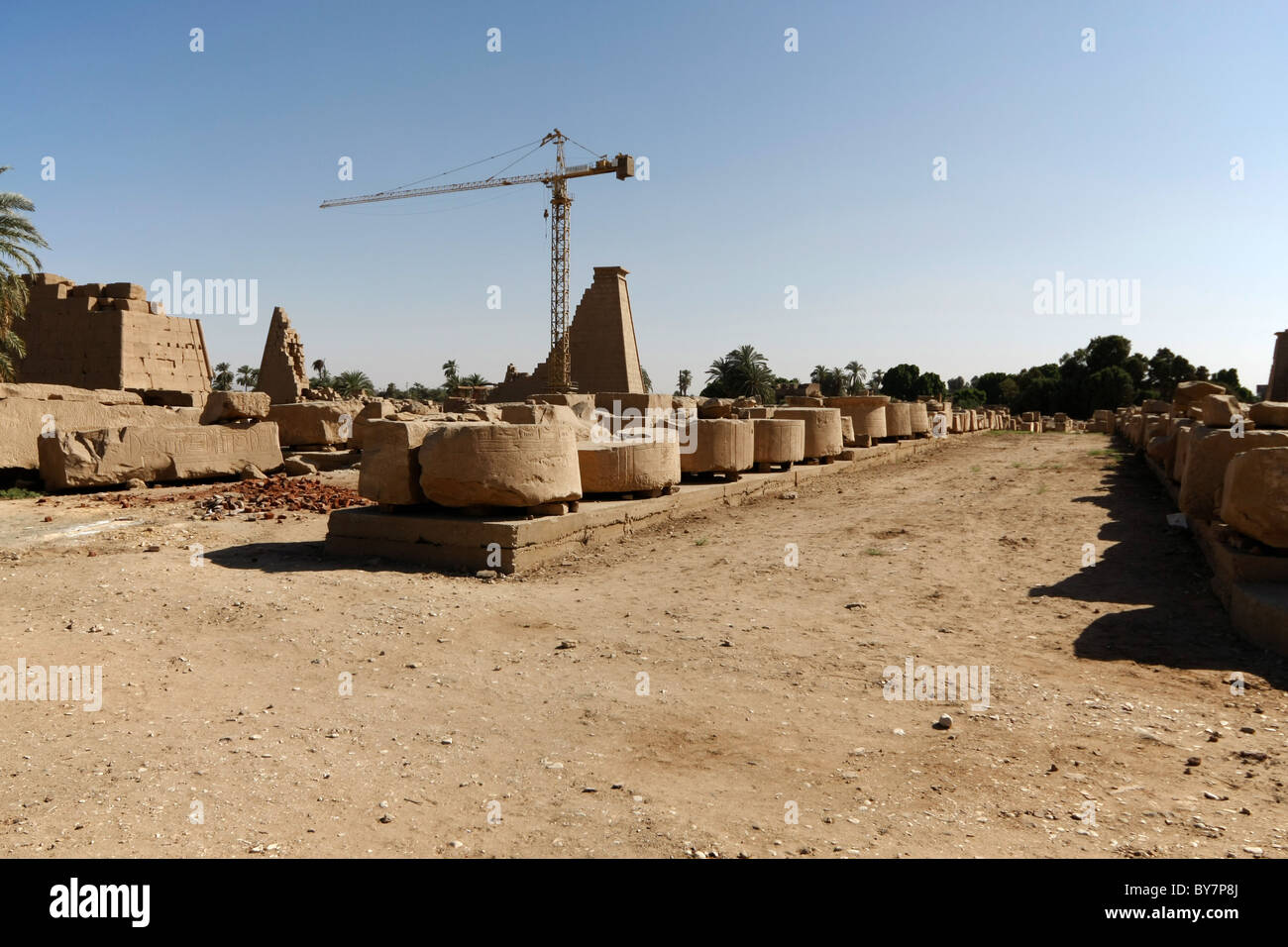 Karnak temple egypt reconstruction hi-res stock photography and images ...