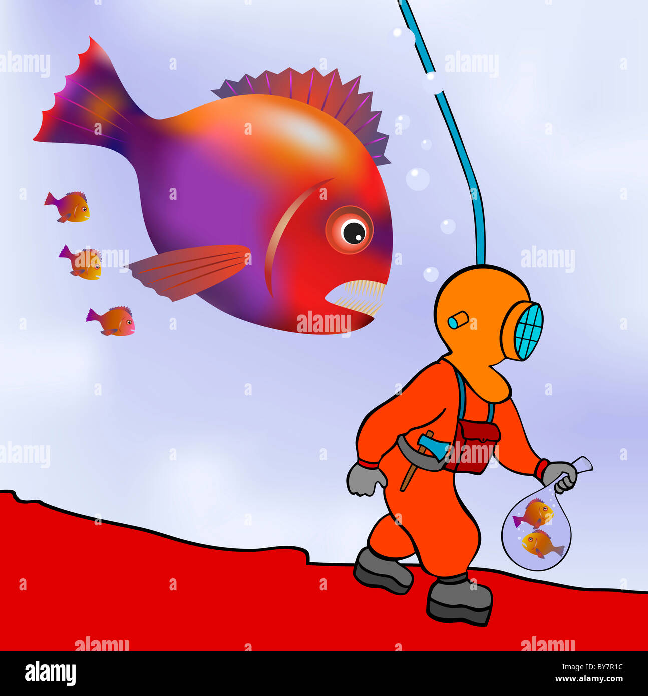 Cartoon deep sea diver hi-res stock photography and images - Alamy