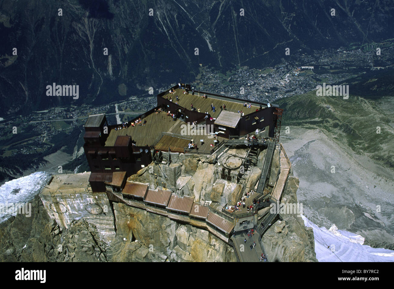 Ariel view of the Aiguille du Midi, Chamonix, France Stock Photo - Alamy