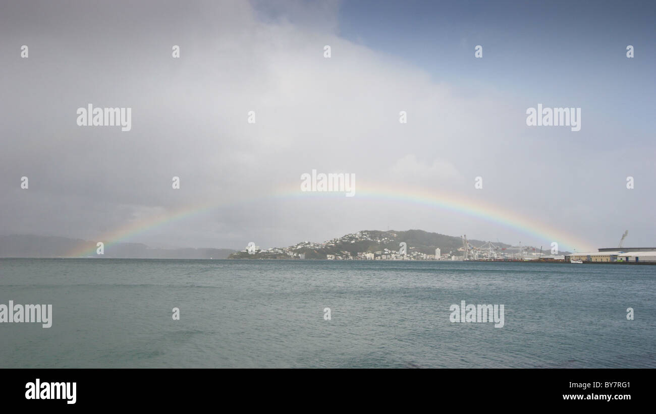 Rainbow, Wellington, New Zealand Stock Photo - Alamy