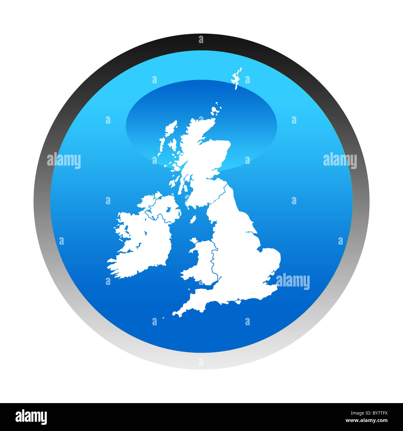 Map of uk outline hi-res stock photography and images - Alamy
