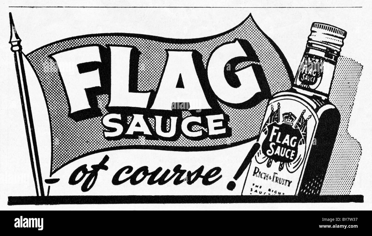 1940s advertisement for FLAG SAUCE in women's home economics magazine ...