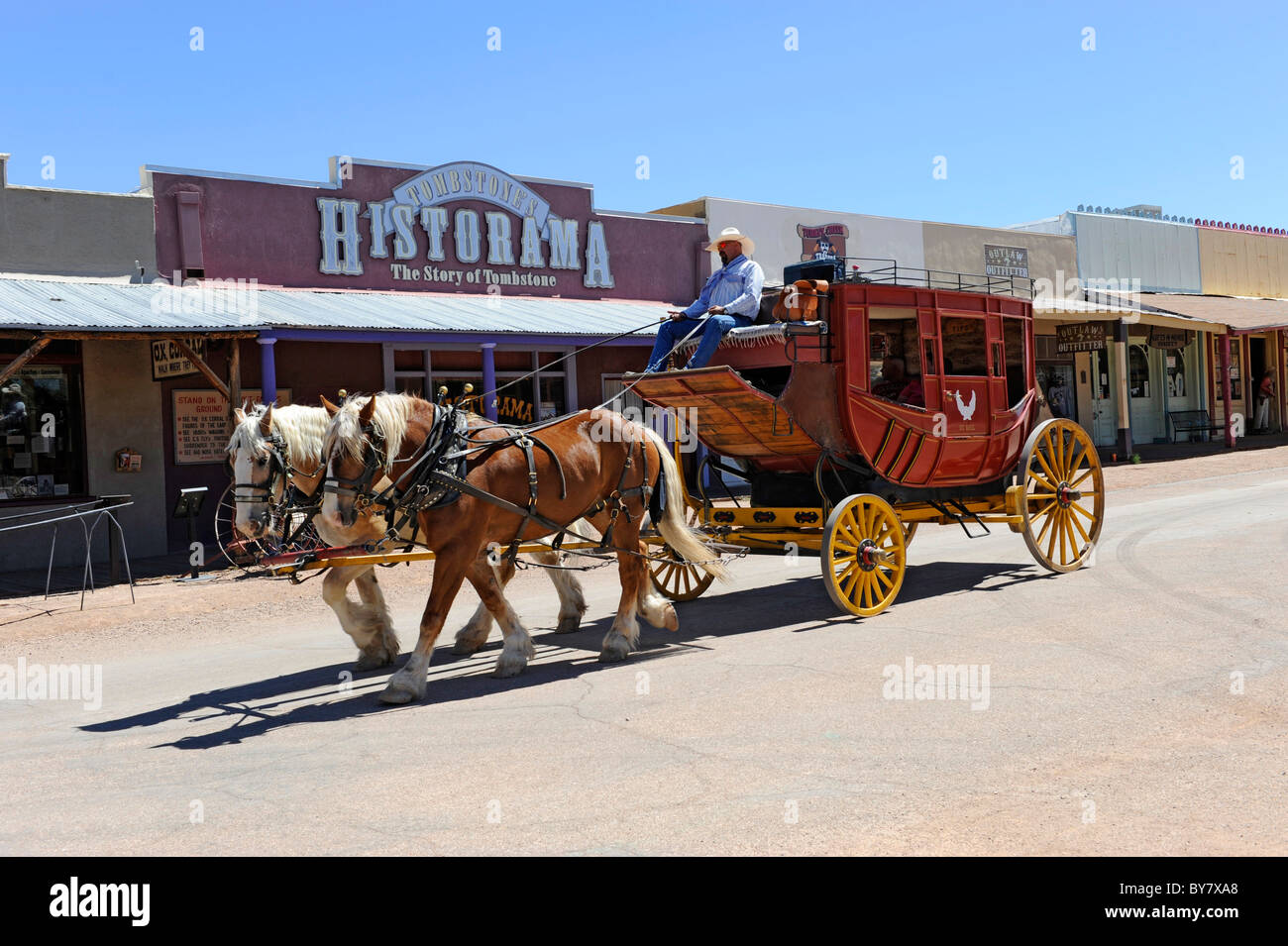 Stagecoach Ride Tombstone Arizona Stock Photo - Alamy