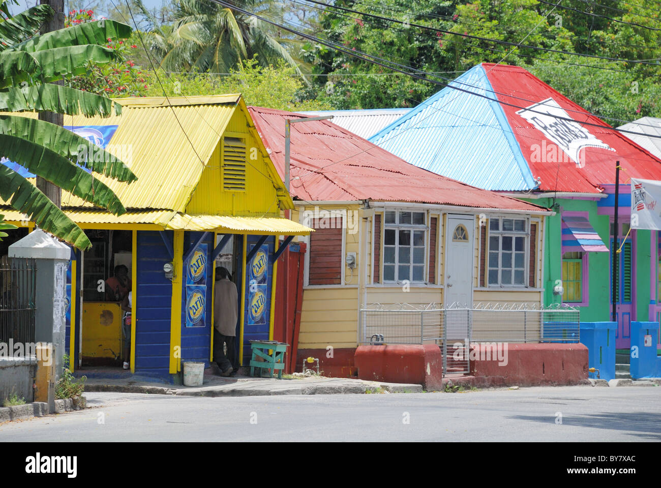 Colorful restaurants and bars in Bridgetown Barbados, West Indies ...