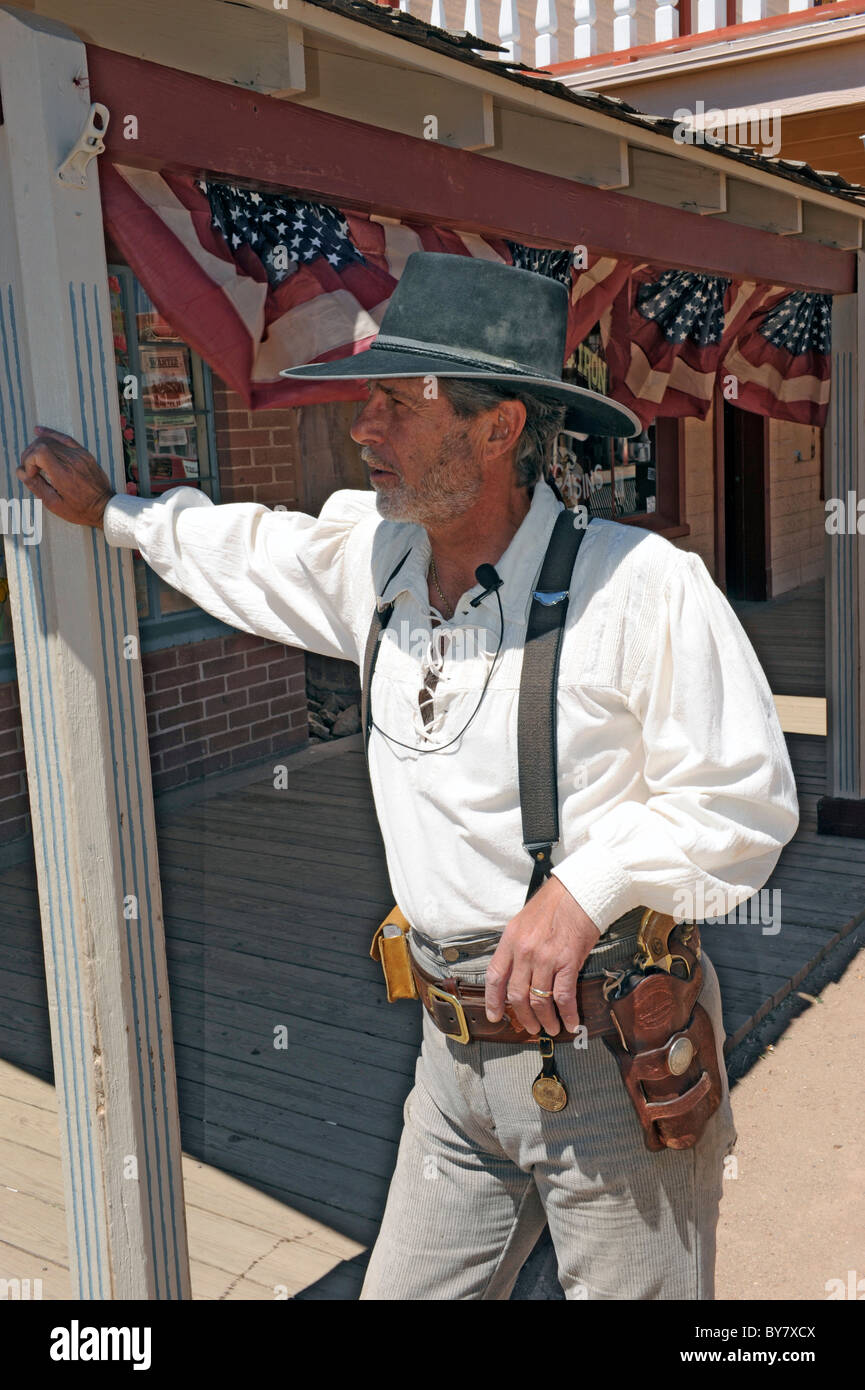 Gunman with gun and holster Tombstone Arizona Stock Photo - Alamy