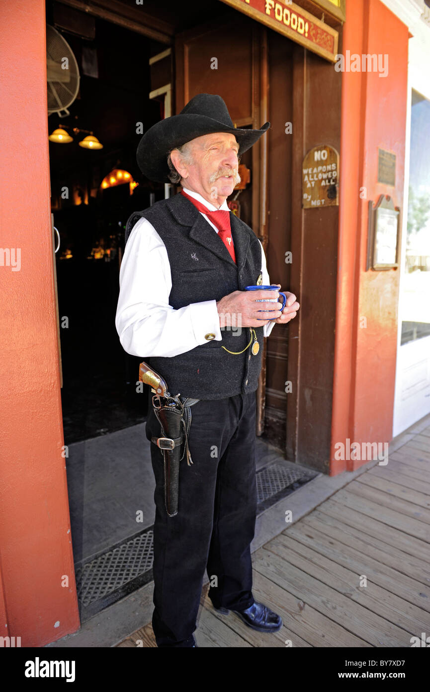 Gunman with gun and holster Tombstone Arizona Stock Photo - Alamy