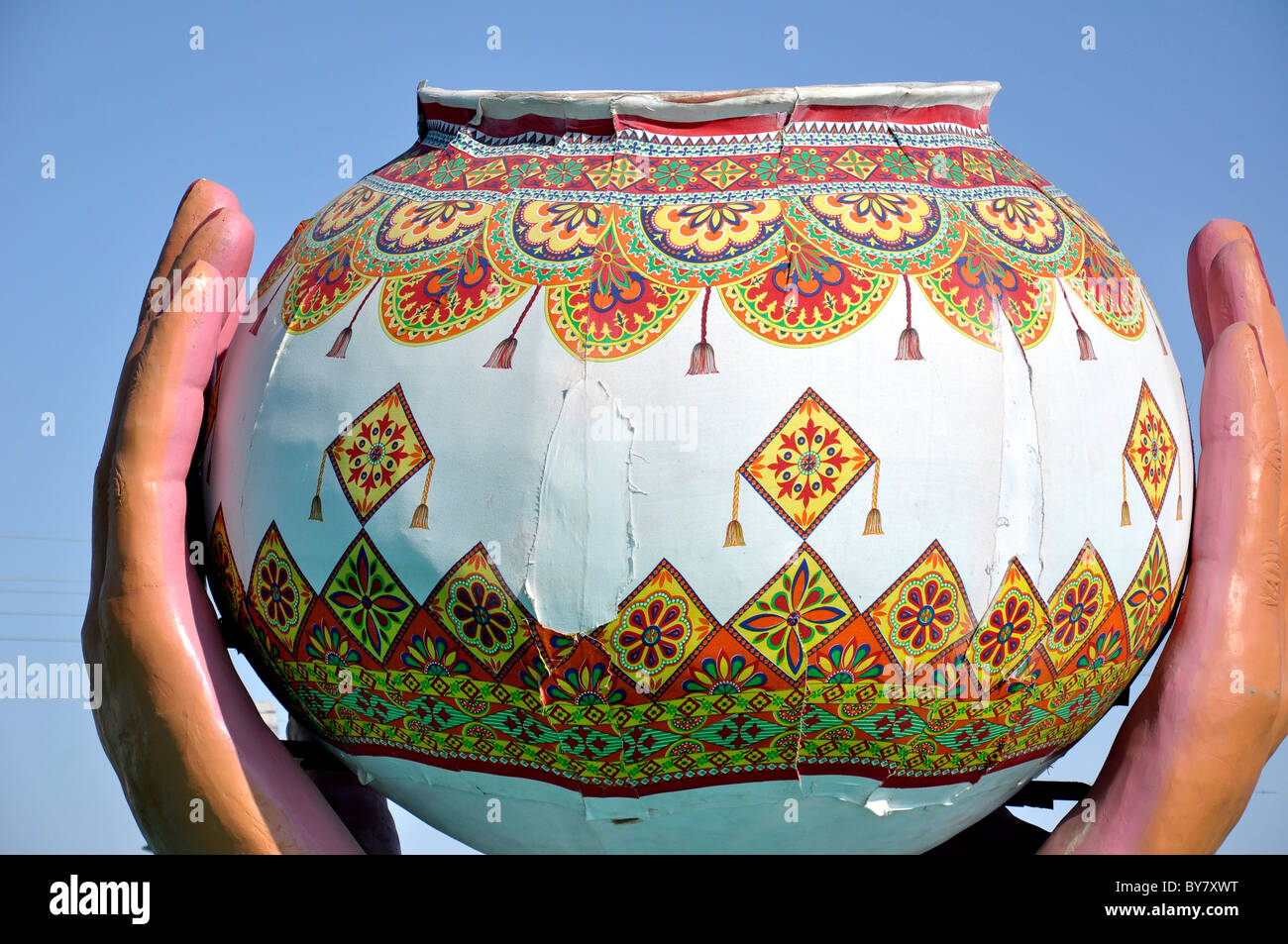 A decorated pot Stock Photo - Alamy