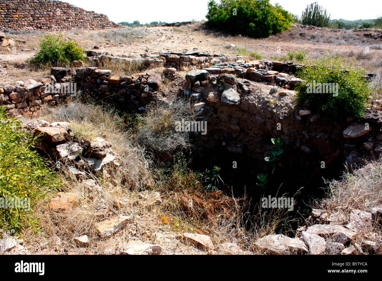 Ruins of Harappa civilisation, Dholavira, Gujarat, India Stock Photo ...