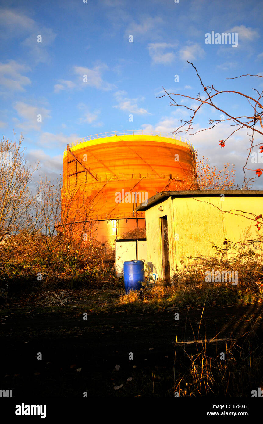 Gasometer Hambridge Road Newbury Berkshire UK Stock Photo - Alamy