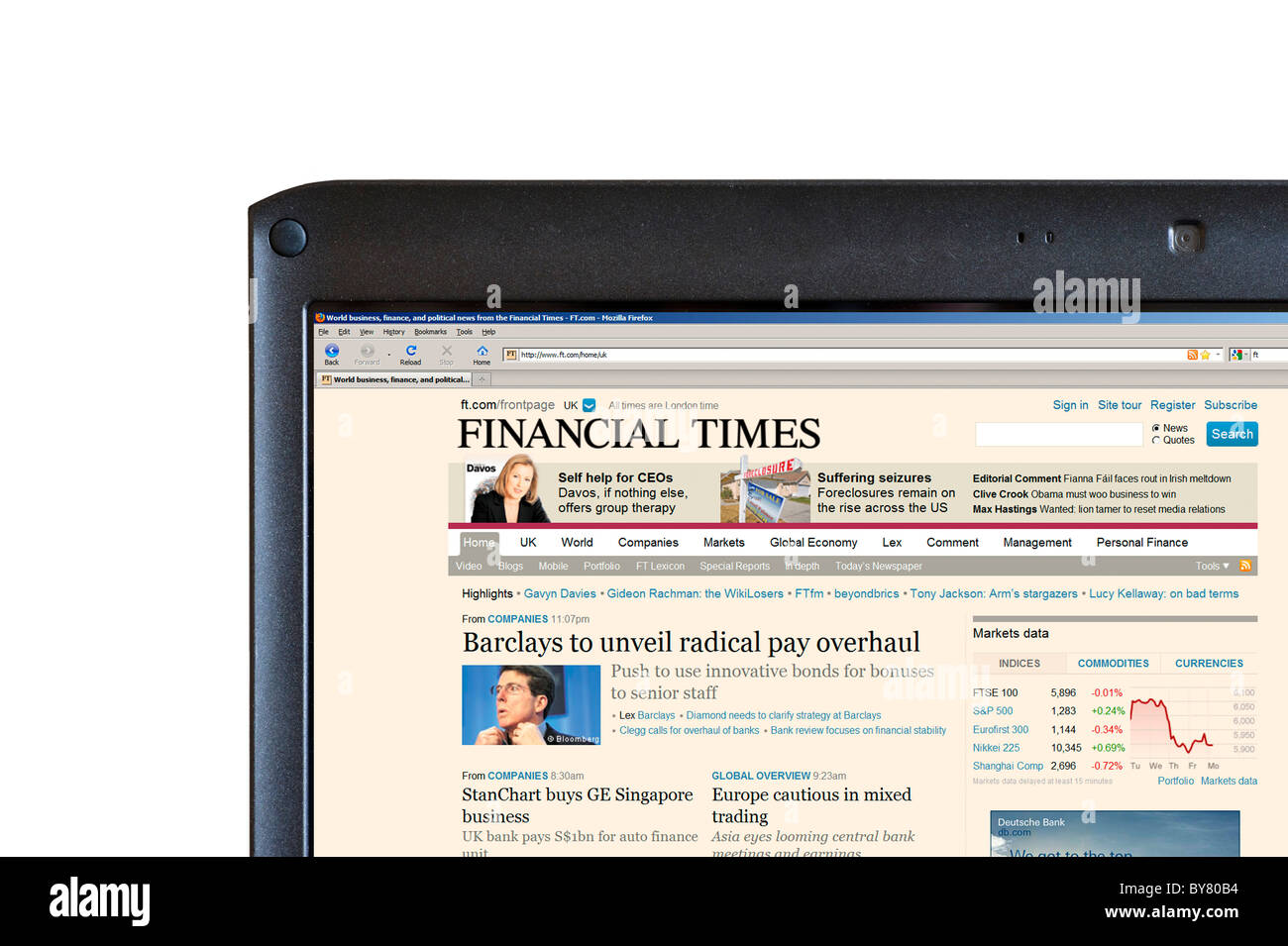 Financial times newspaper cut out hi-res stock photography and images ...