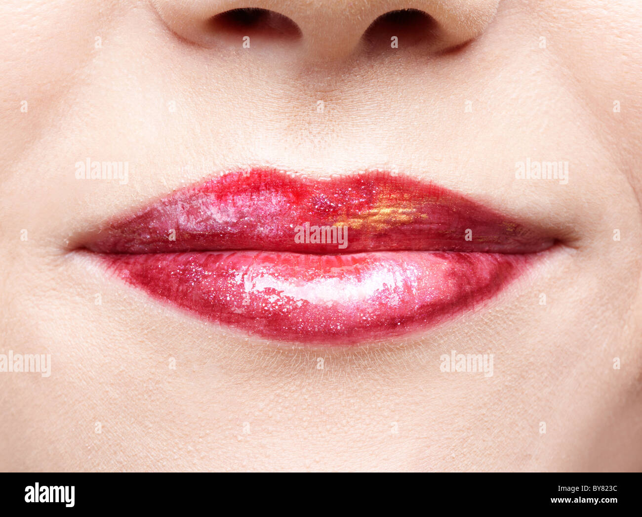 White lower lip hi-res stock photography and images - Alamy