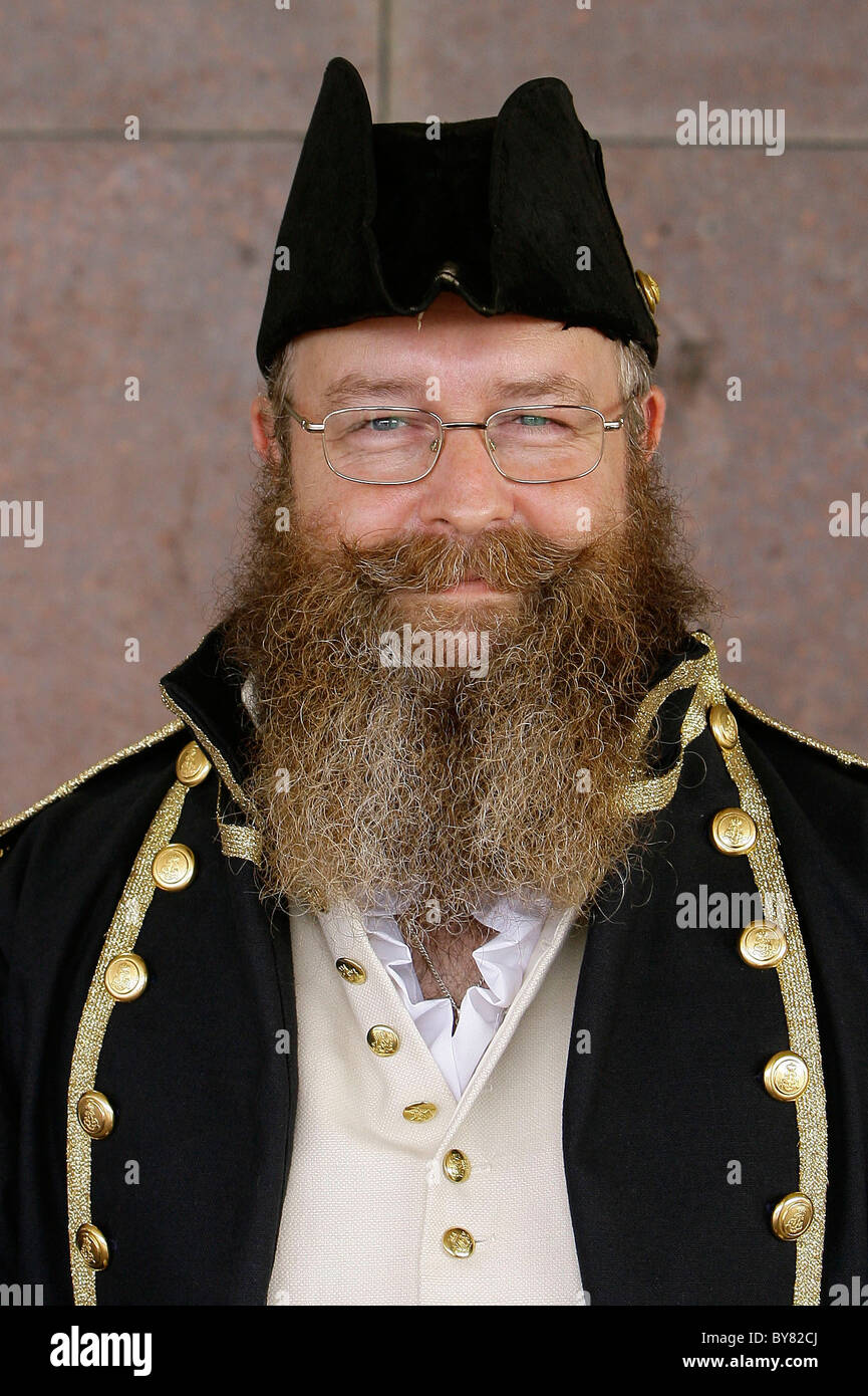 A competitor at the World Beard and Moustache Championships in Brighton ...