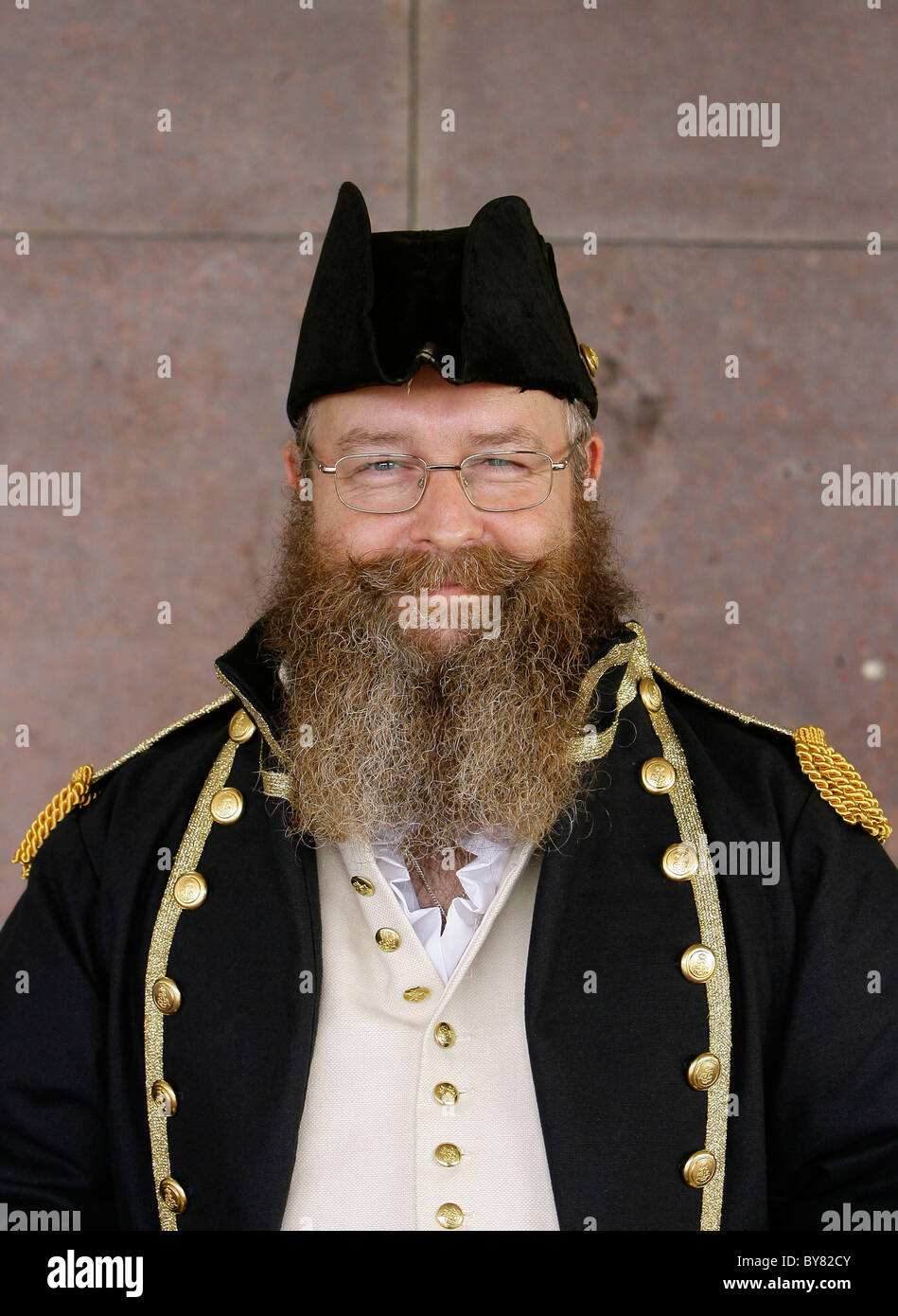 A competitor at the World Beard and Moustache Championships in Brighton ...